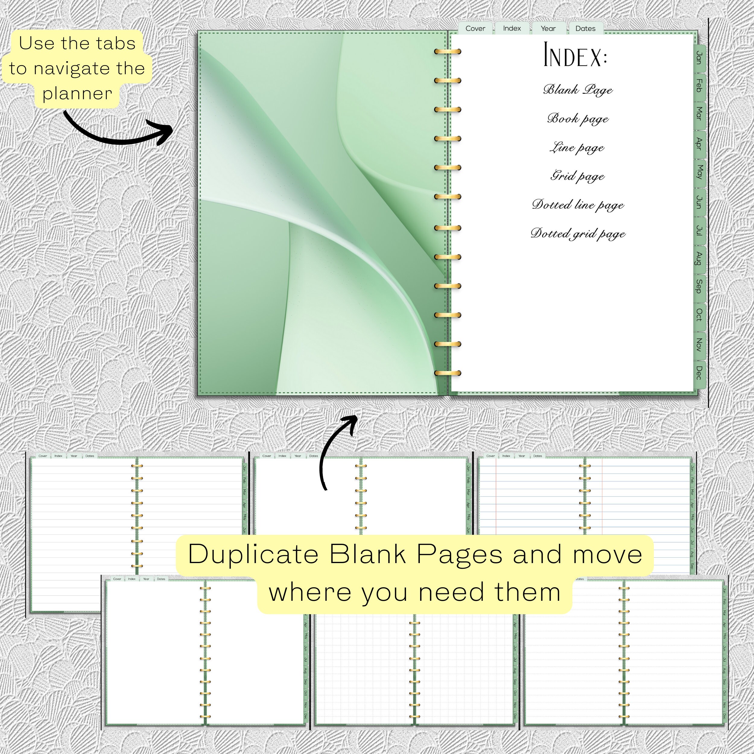 2023 2024 All in One Digital Planner Monthly, Weekly, and Daily Planner ...