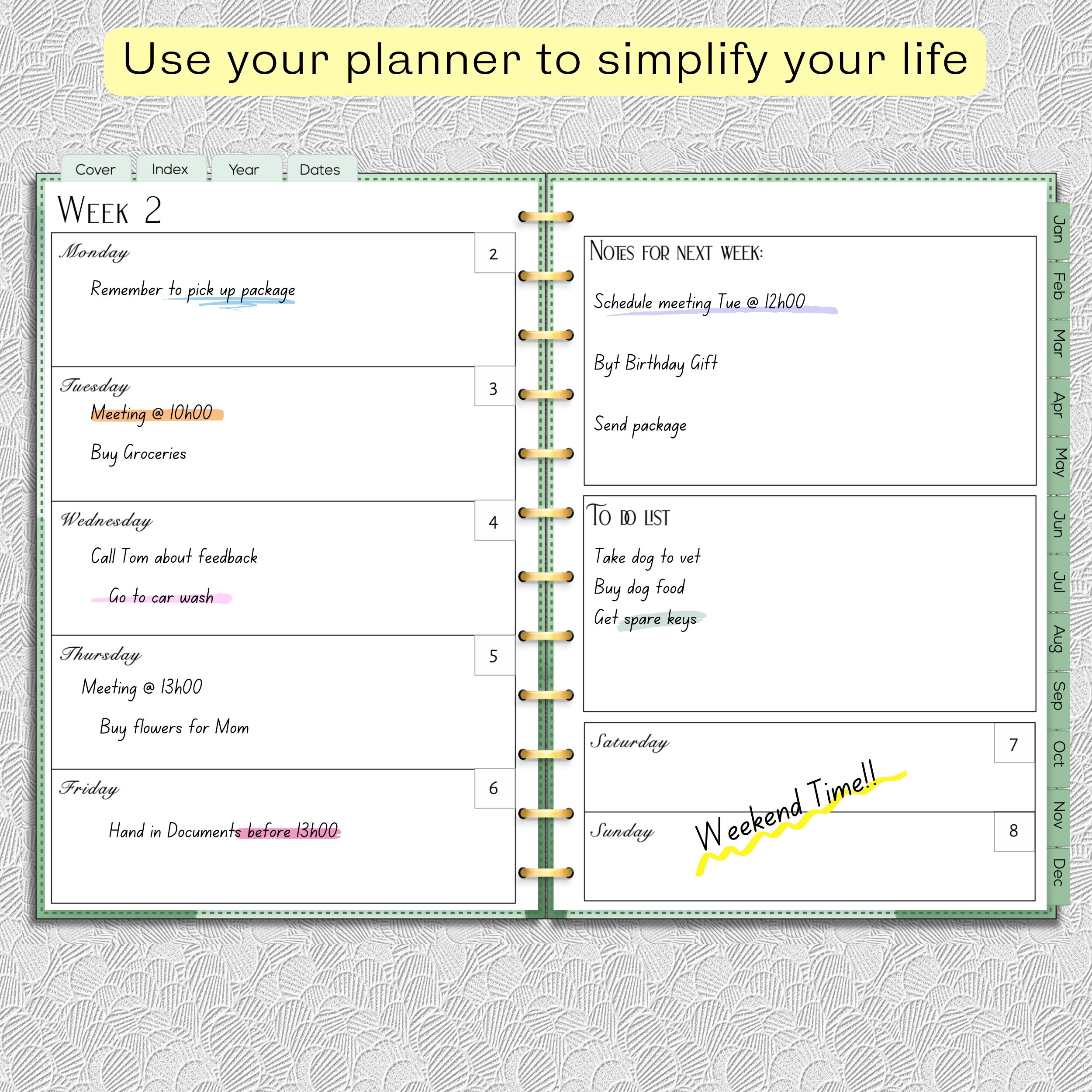 2023 2024 All in One Digital Planner Monthly, Weekly, and Daily Planner ...