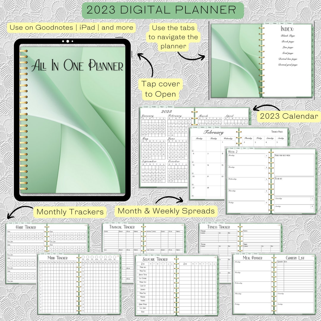 2023 2024 All in One Digital Planner | Monthly, Weekly, and Daily ...