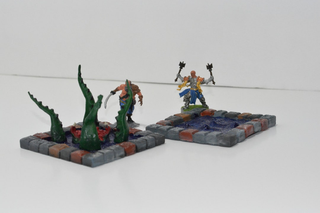 Painted Water With Tentacles and Plain Water Tiles Dnd, Pathfinder ...