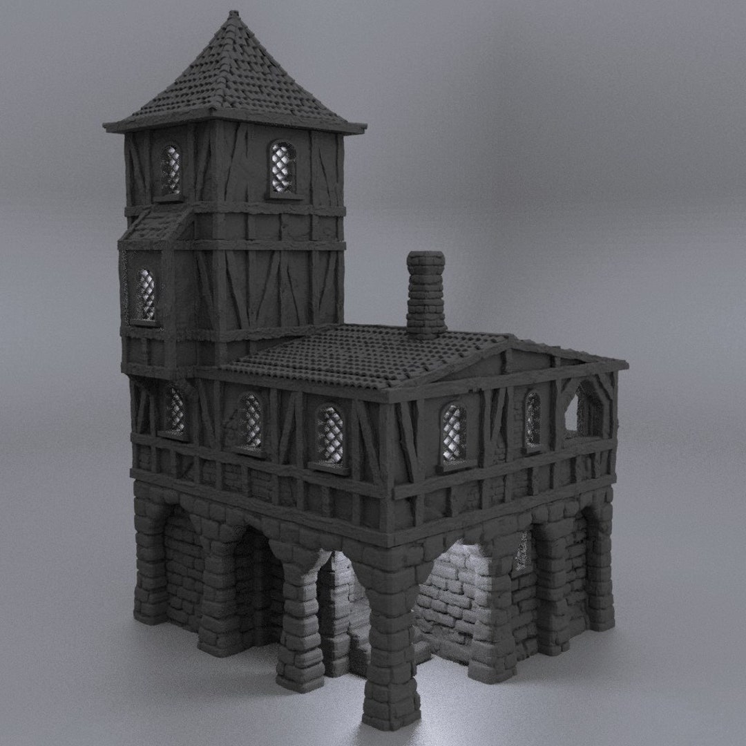 Village Prison Jail Watchtower 28mm 3D Print Medieval Building Terrain ...