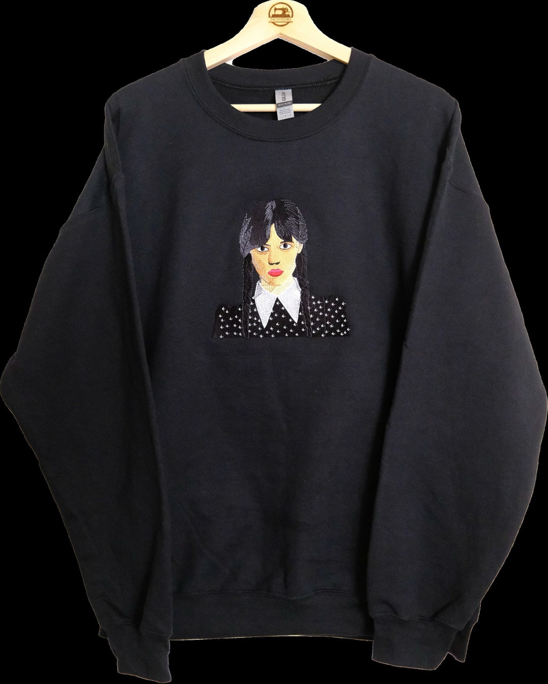 Wednesday Addams Embroidered, Embroidered Sweater, Unisex Sweater ...
