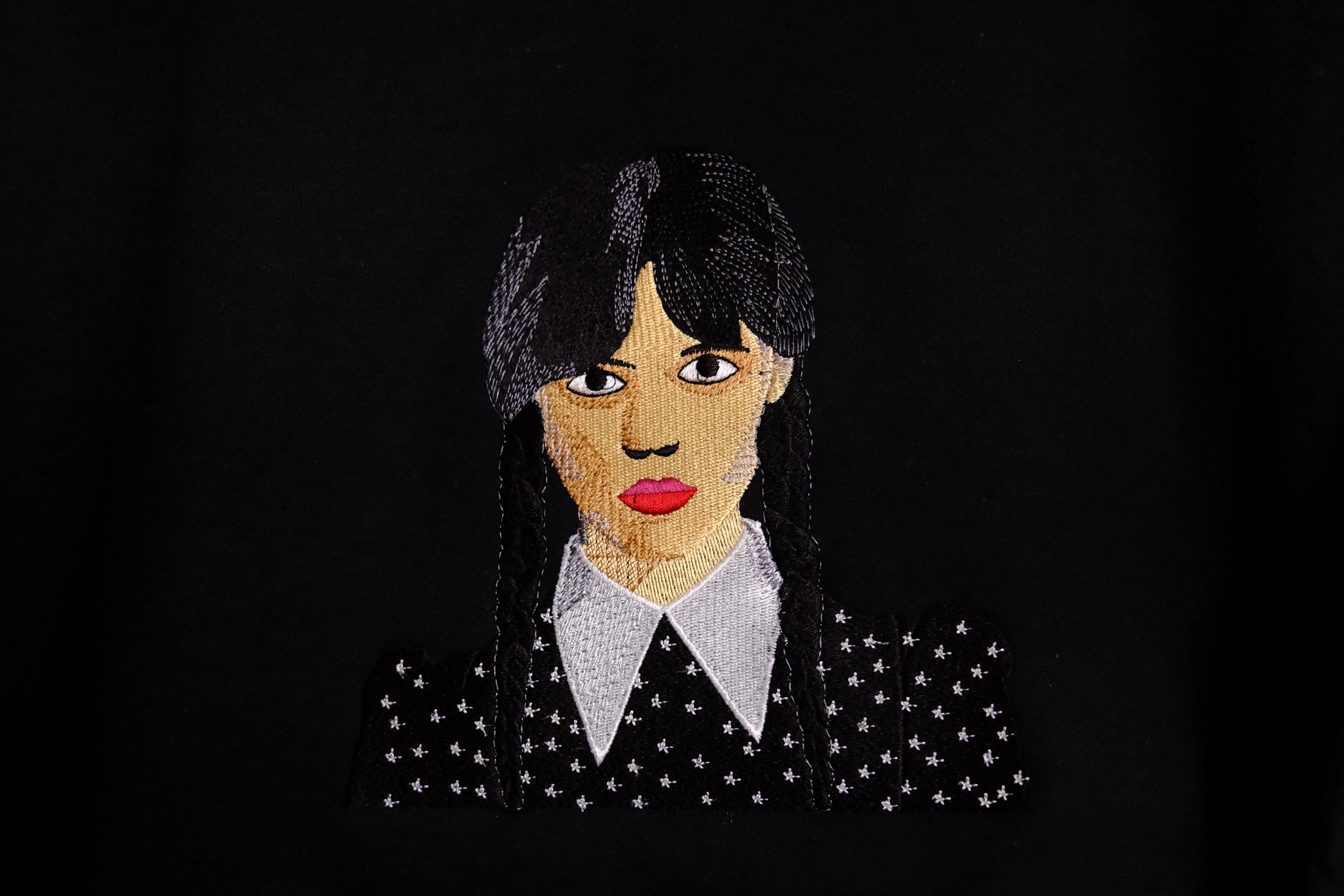 Wednesday Addams Embroidered, Embroidered Sweater, Unisex Sweater ...