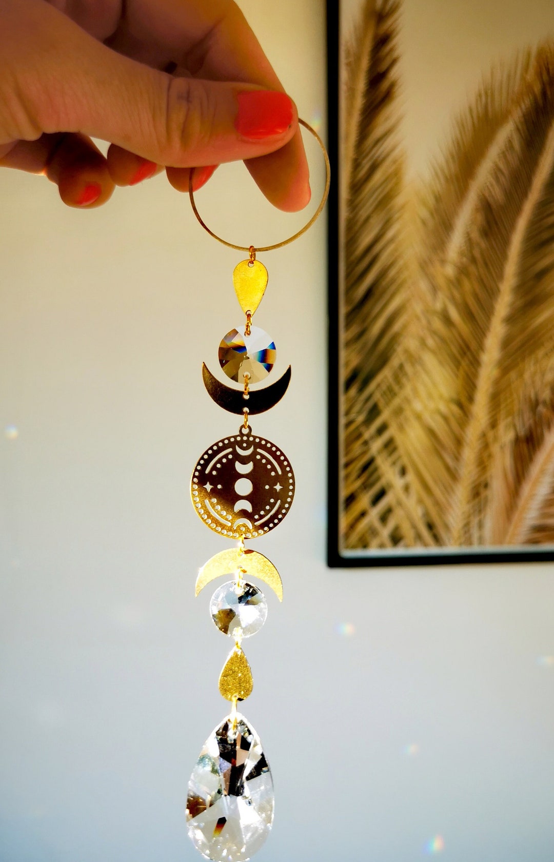 The Suncatcher Small Just Phases Sun Catcher With Moon Phases and ...