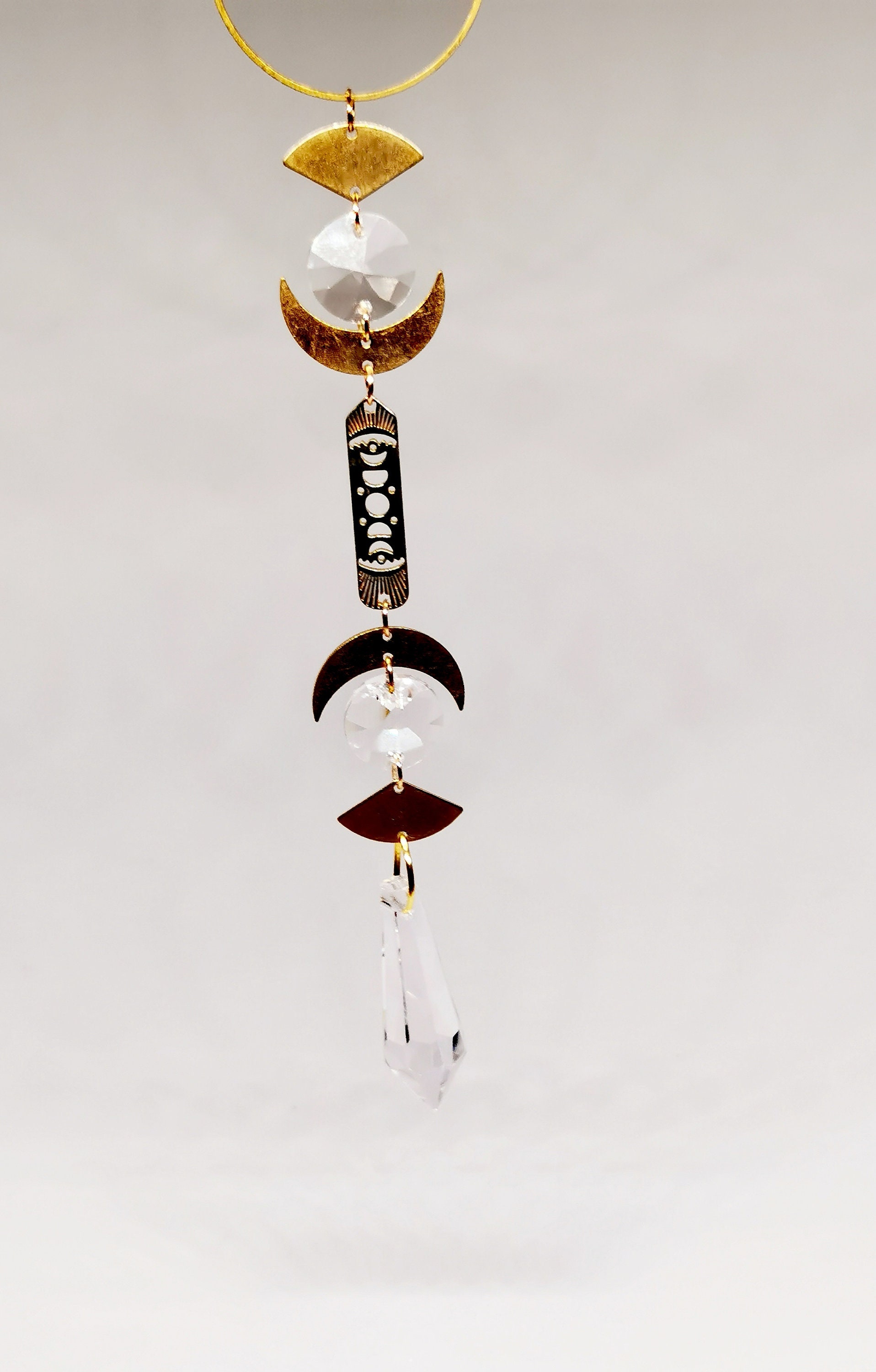 The Suncatcher Small Just Phases Rod Sun Catcher With Moon Phases and ...