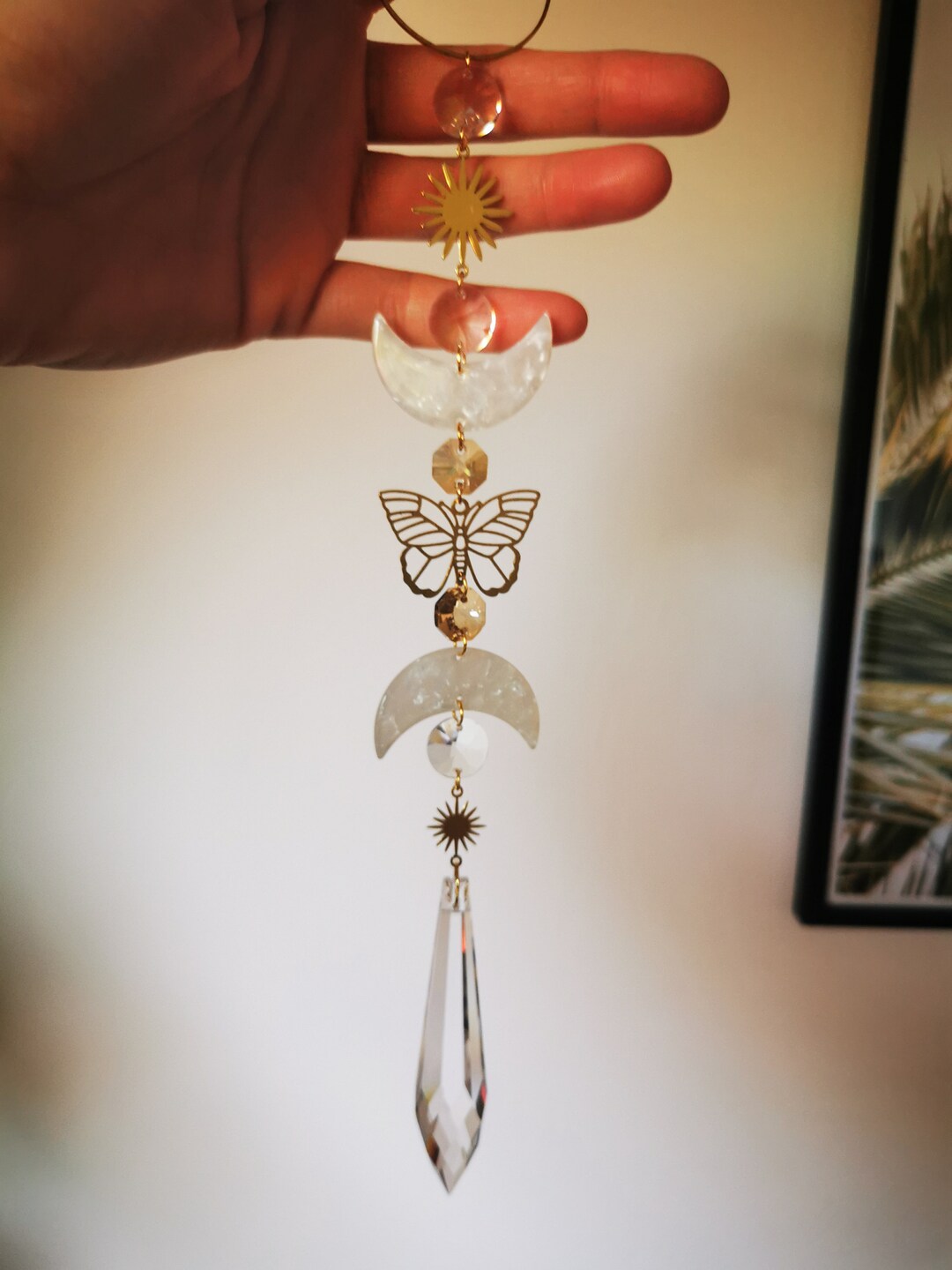 The Suncatcher Large Large Suncatcher Butterfly With Rainbow - Etsy