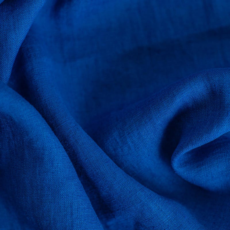 Blue Linen Fabric - Etsy