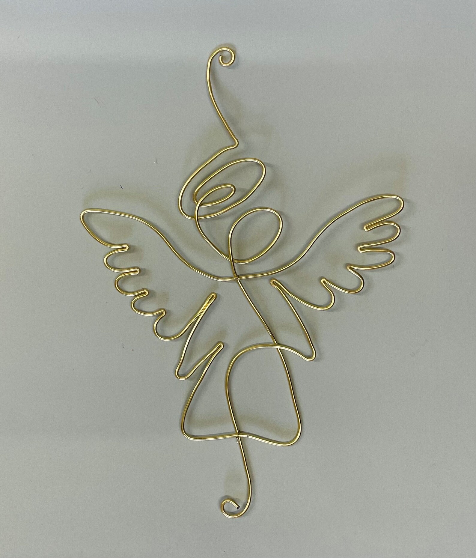 Wire Angel, Valentine’s Day, 2mm Aluminium Wire Wall Art, Wire Hanging ...