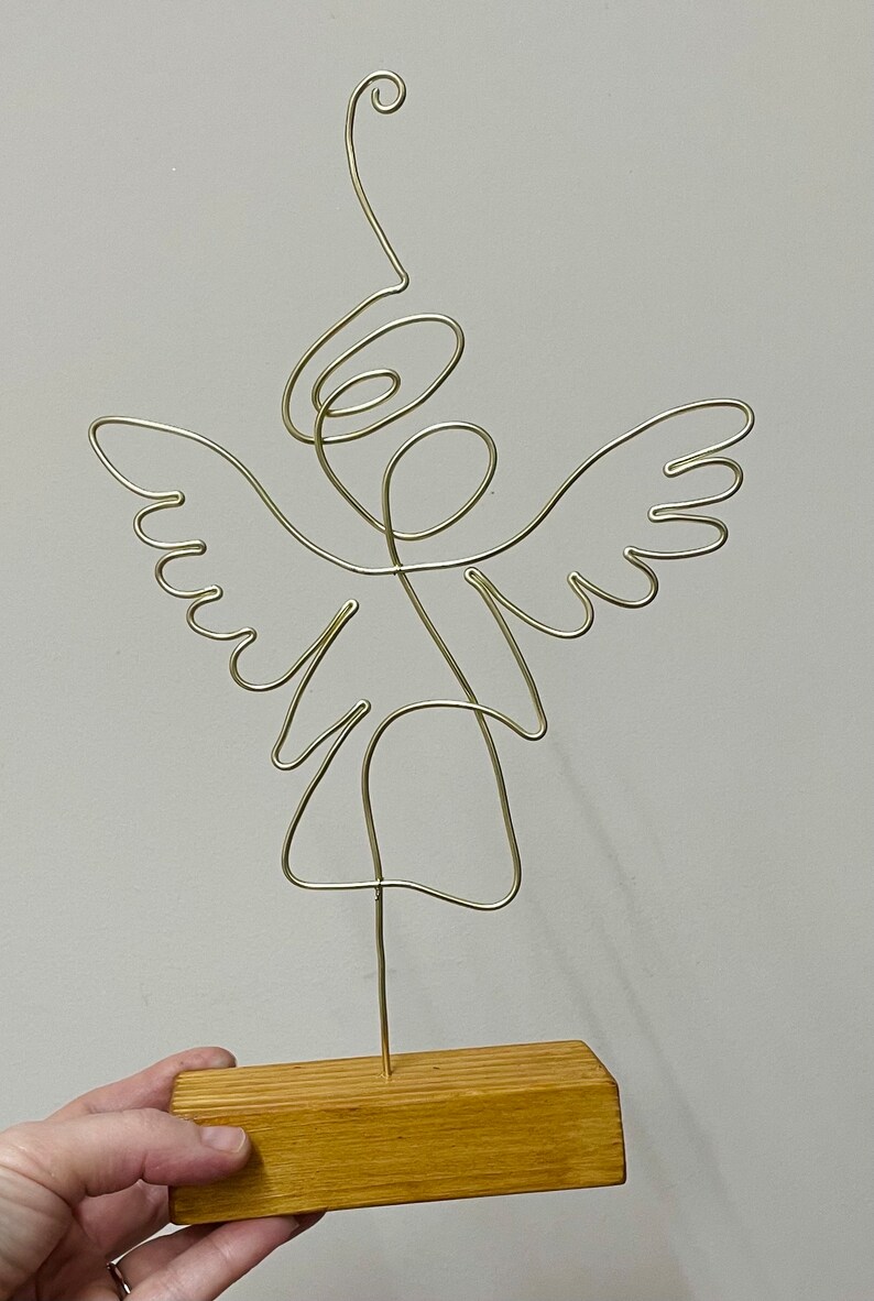 Wire Angel, Valentine’s Day, 2mm Aluminium Wire Wall Art, Wire Hanging ...