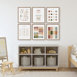 Set of 6 Boho Educational Posters - Etsy