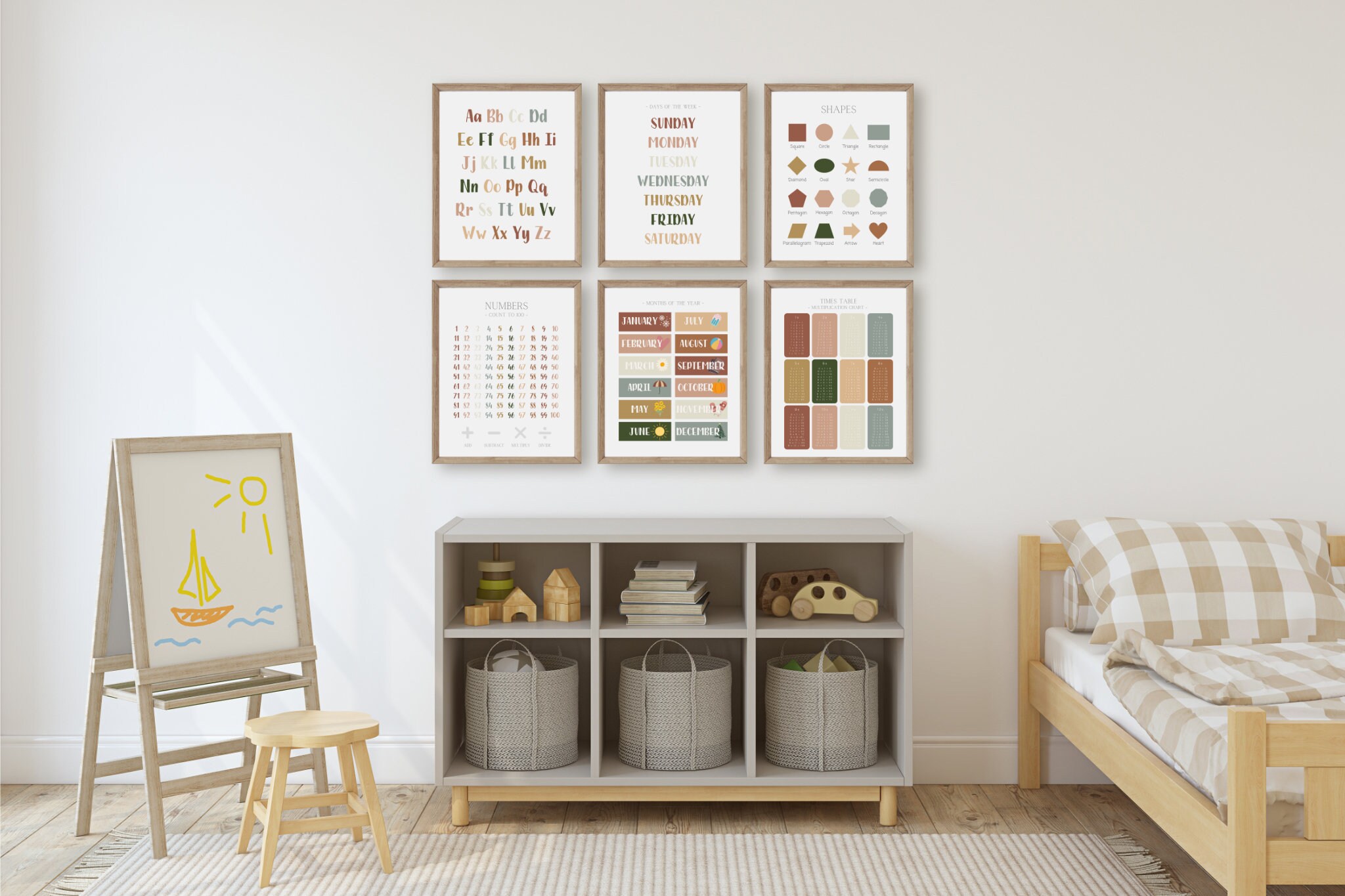 Set of 6 Boho Educational Posters - Etsy