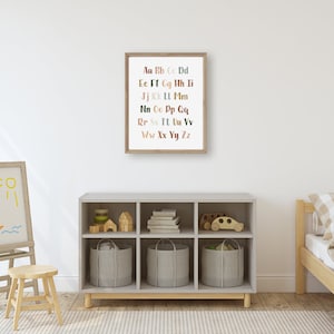 Boho Alphabet Poster (uppercase and Lowercase), Educational Poster - Etsy