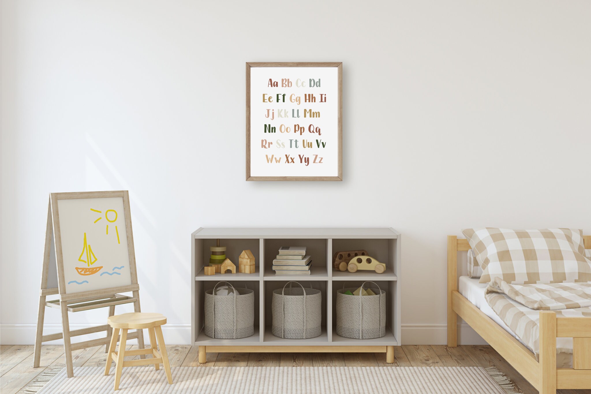 Boho Alphabet Poster (uppercase and Lowercase), Educational Poster - Etsy