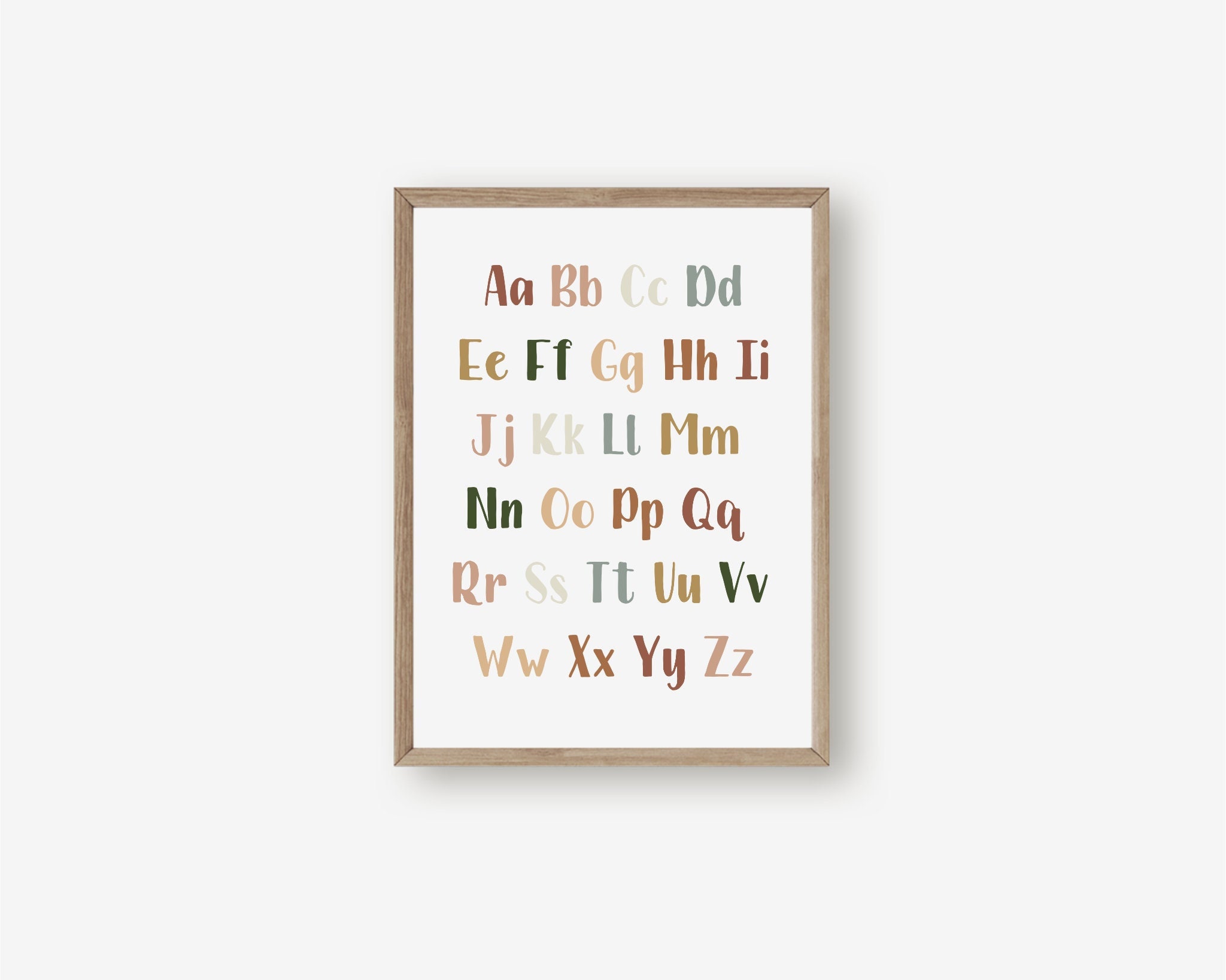 Boho Alphabet Poster uppercase and Lowercase, Educational Poster - Etsy