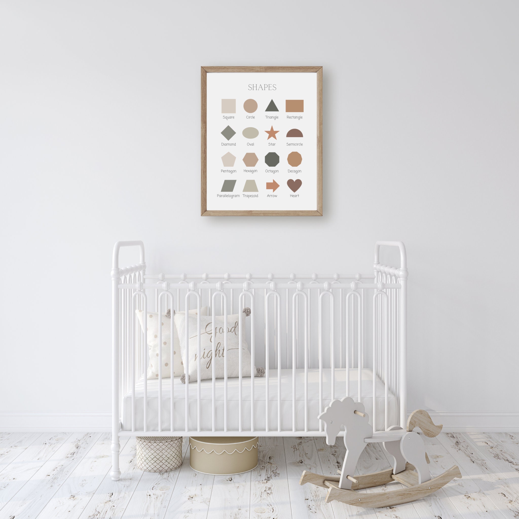 Earth Tone Shapes Poster, Educational Poster - Etsy