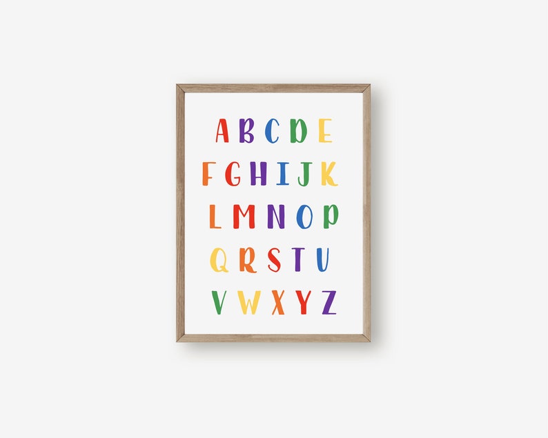 Primary & Secondary Colours Alphabet Poster, Educational Poster - Etsy