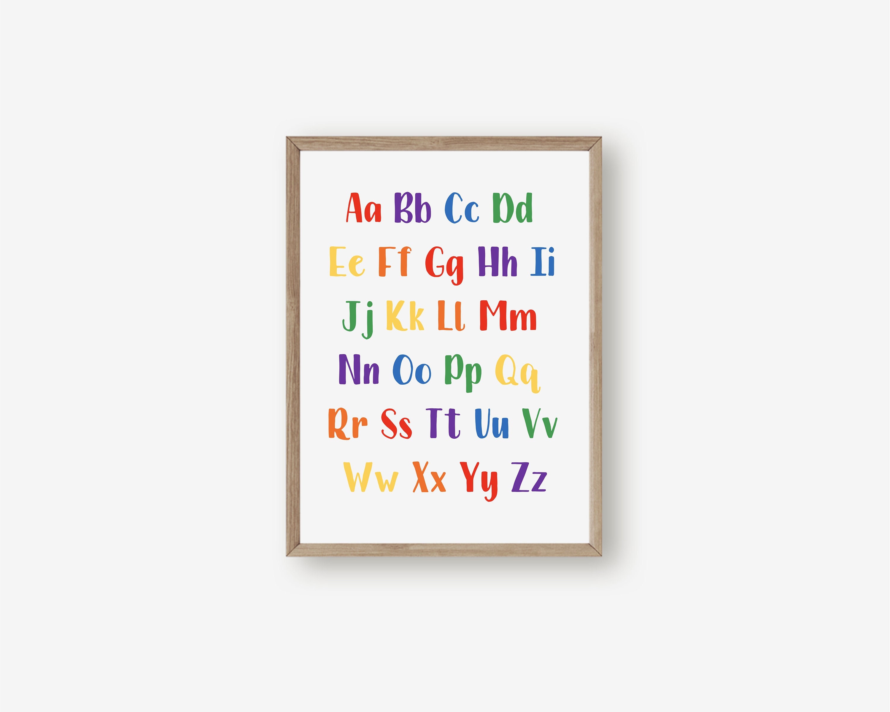 Primary & Secondary Colours Alphabet Poster uppercase and Lowercase ...