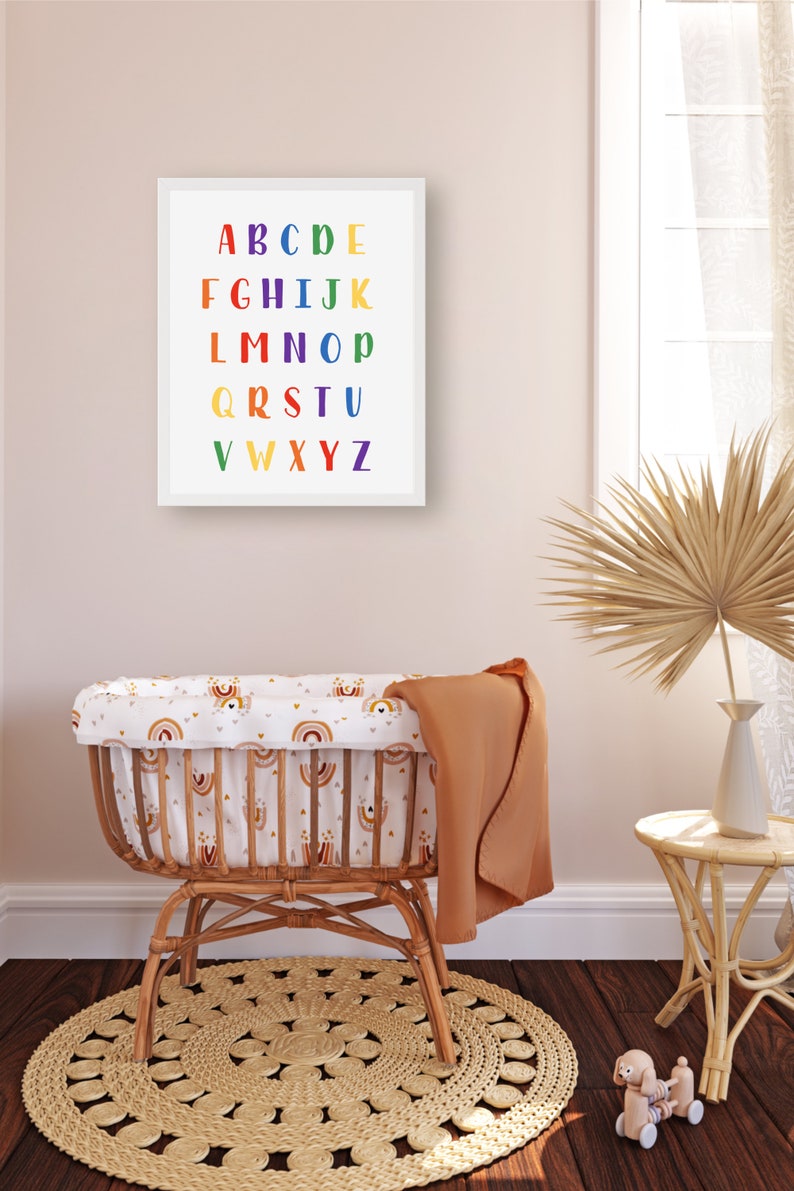 Primary & Secondary Colours Alphabet Poster Educational - Etsy