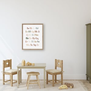 Boho Alphabet Poster (uppercase and Lowercase), Educational Poster - Etsy