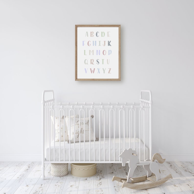 Pastel Alphabet Poster, Educational Poster - Etsy