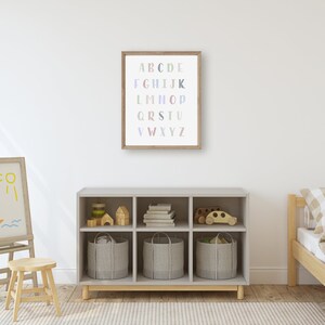 Pastel Alphabet Poster Educational Poster - Etsy