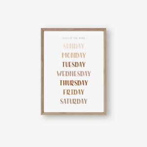 Set of 6 Educational Posters in Rust Tones - Etsy