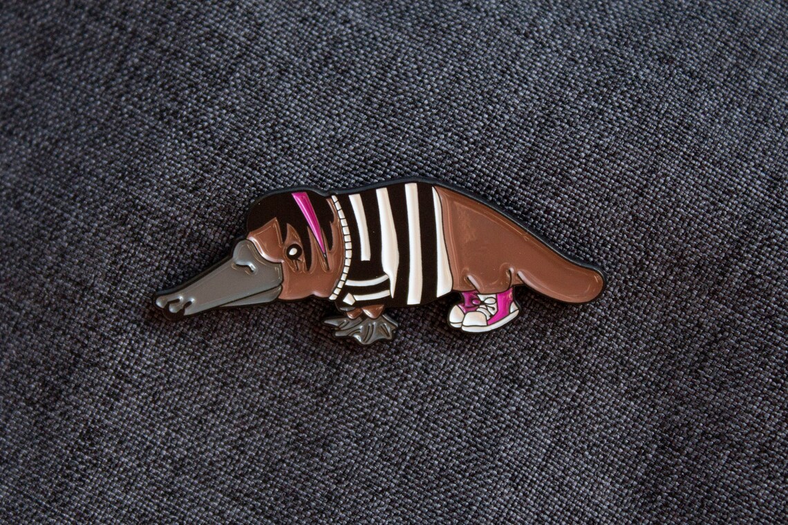 Emo Platypus Enamel Pin - Etsy