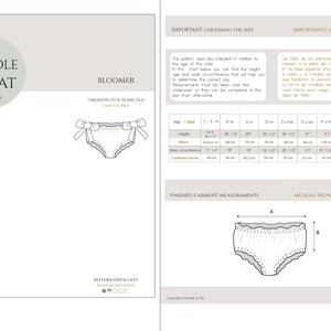 Bloomer PDF Pattern and Tutorial Baby Toddler Kids Bloomers Sewing Pattern Unisex Diaper Cover ...