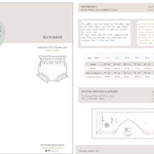 Baby Bloomers PDF Pattern: Sewing Tutorial, Sizes 1-36 Months (english ...