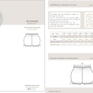 Baby Bloomer PDF Sewing Pattern L Toddlers & Kids Bloomers Tutorial L ...