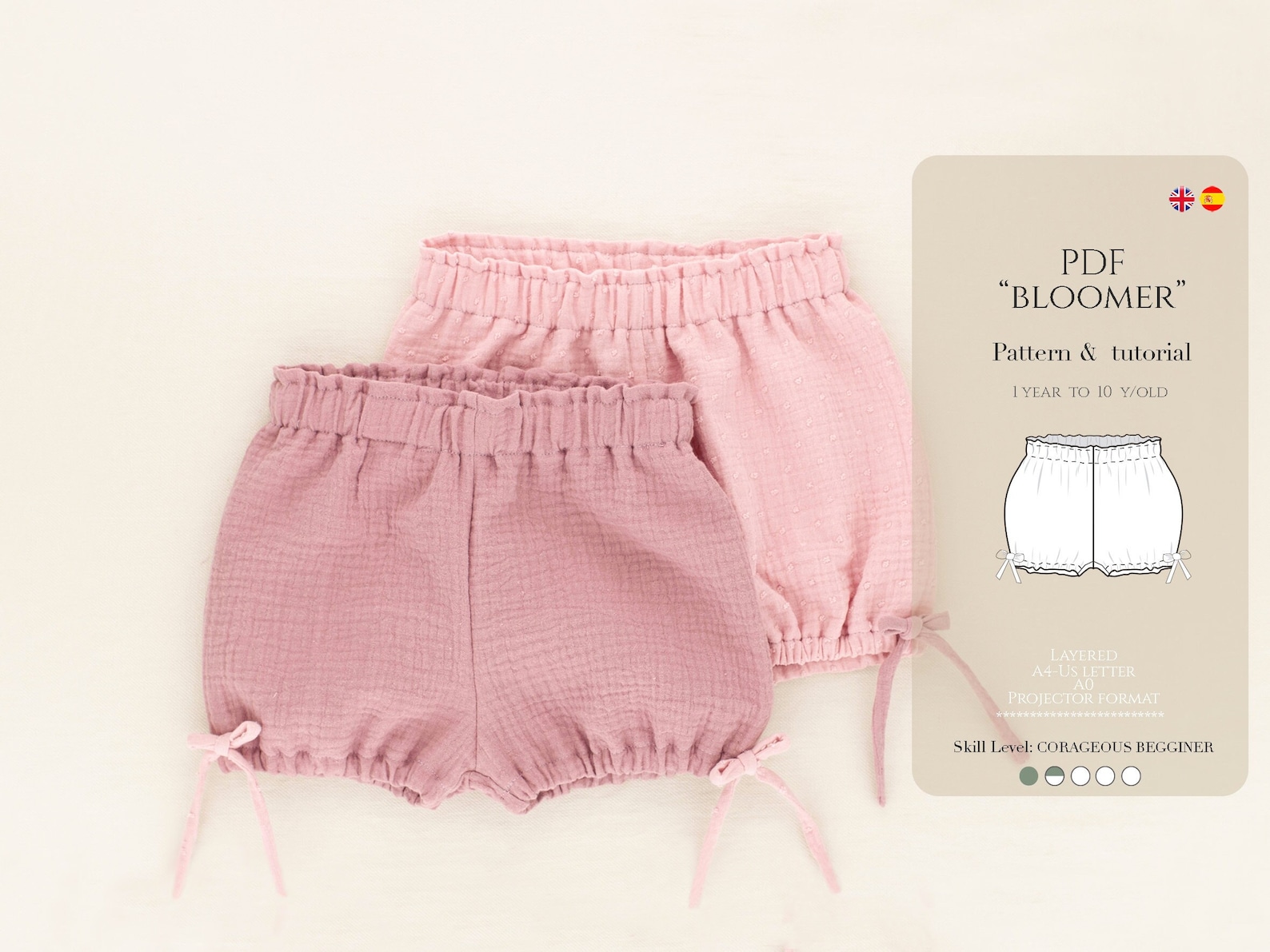 Baby Bloomer PDF Sewing Pattern L Toddlers & Kids Bloomers Tutorial L ...