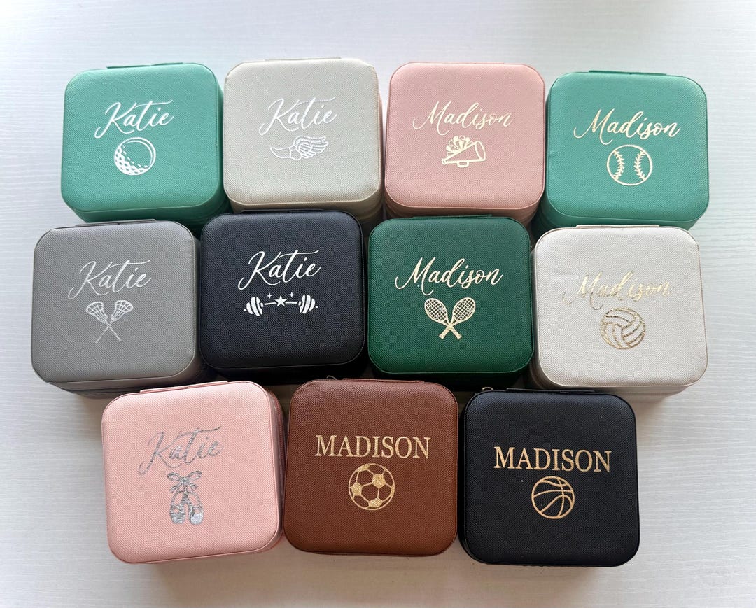 Customized Sports Gift Jewelry Box Personalized Volleyball Basketball ...