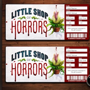 LITTLE SHOP of HORRORS Broadway Surprise Ticket. Editable Musical ...
