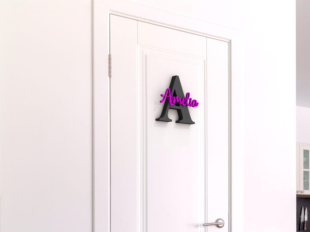 Personalized Door Sign Children's Room Name Tag Wall Lettering, Door ...