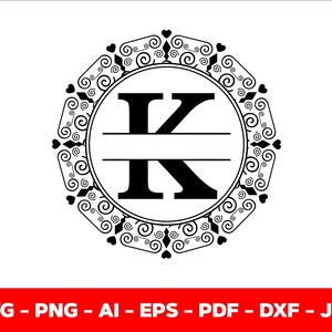 Split Monogram Svg, Split Letter Svg. Alphabet Svg Files for Cricut ...