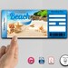 Beach Trip Ticket Tropical Vacation Tickets Instant Download Printable ...