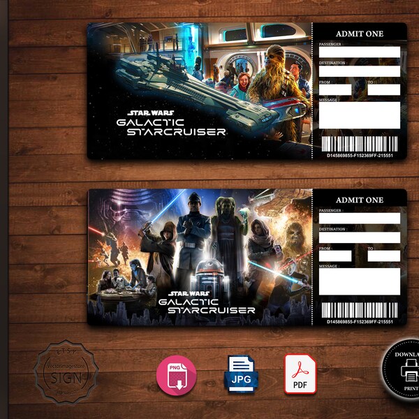 Galactic Star Cruiser Ticket - Etsy