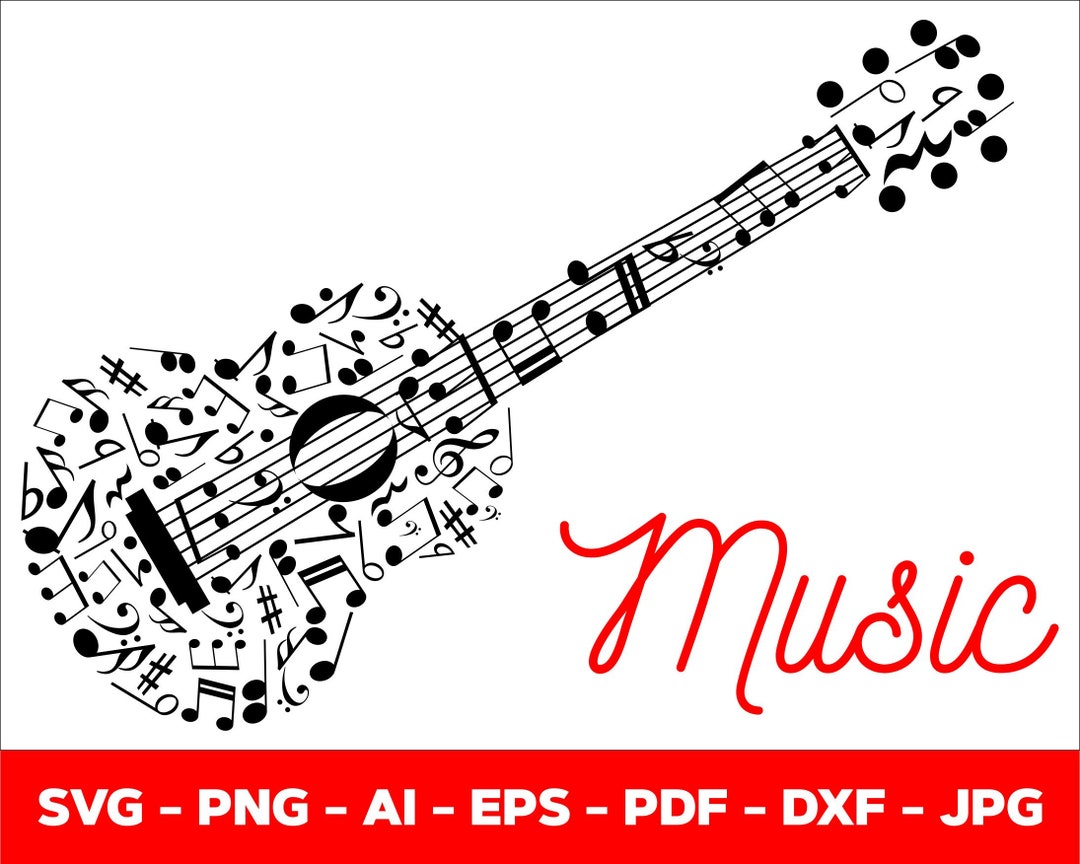 Guitar SVG Bundle, Guitar PNG Bundle, Guitar Clipart, Guitar SVG Cut ...