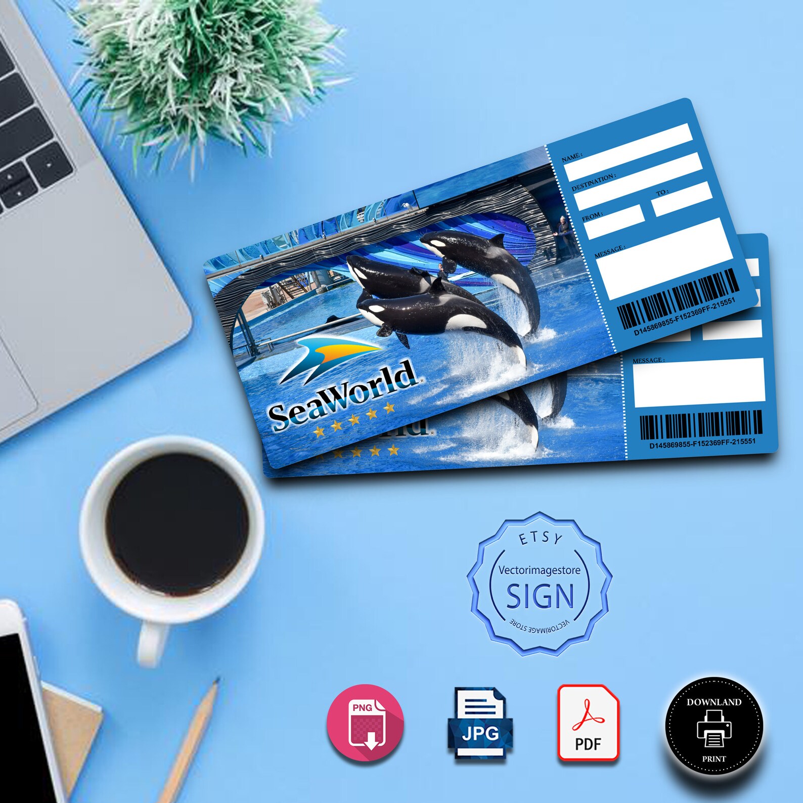 Seaworld Surprise Trip Reveal Tickets, Printable Surprise Sea World ...