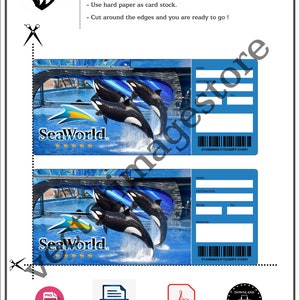 Seaworld Surprise Trip Reveal Tickets, Printable Surprise Sea World ...