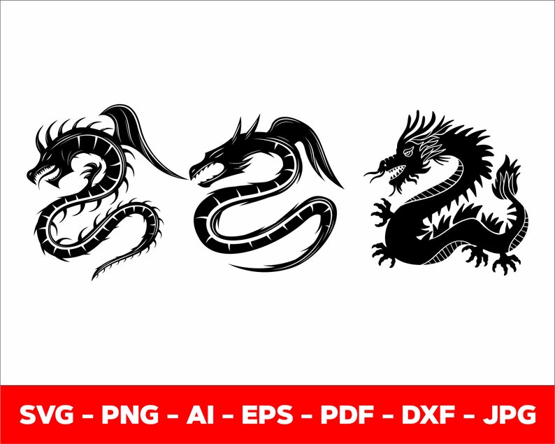 Dragon Svg Bundle, Dragon Svg, Dragon Cut File, Dragons Head, Dragon ...