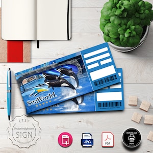 Seaworld Surprise Trip Reveal Tickets, Printable Surprise Sea World ...