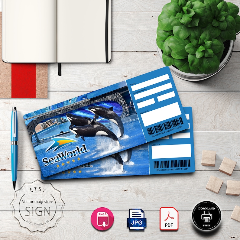 Seaworld Surprise Trip Reveal Tickets, Printable Surprise Sea World ...