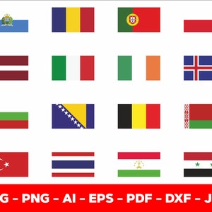All World Flags SVG Bundle, Country Flag Svg Bundle, National Flag Svg ...