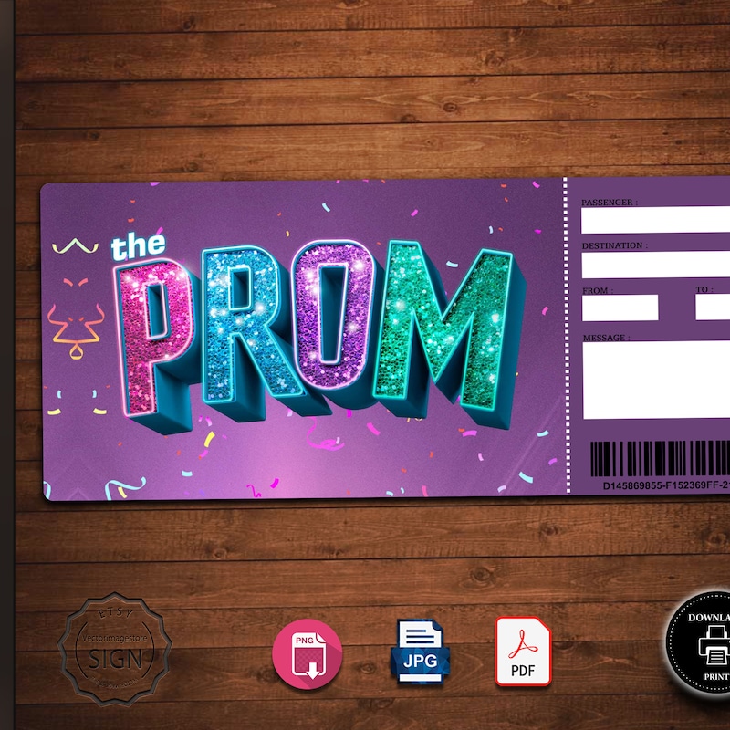 Prom Ticket - Etsy