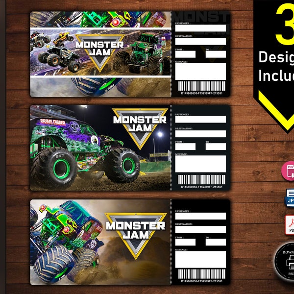 Monster Jam Invites - Etsy