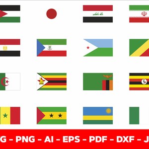 All World Flags SVG Bundle, Country Flag Svg Bundle, National Flag Svg ...
