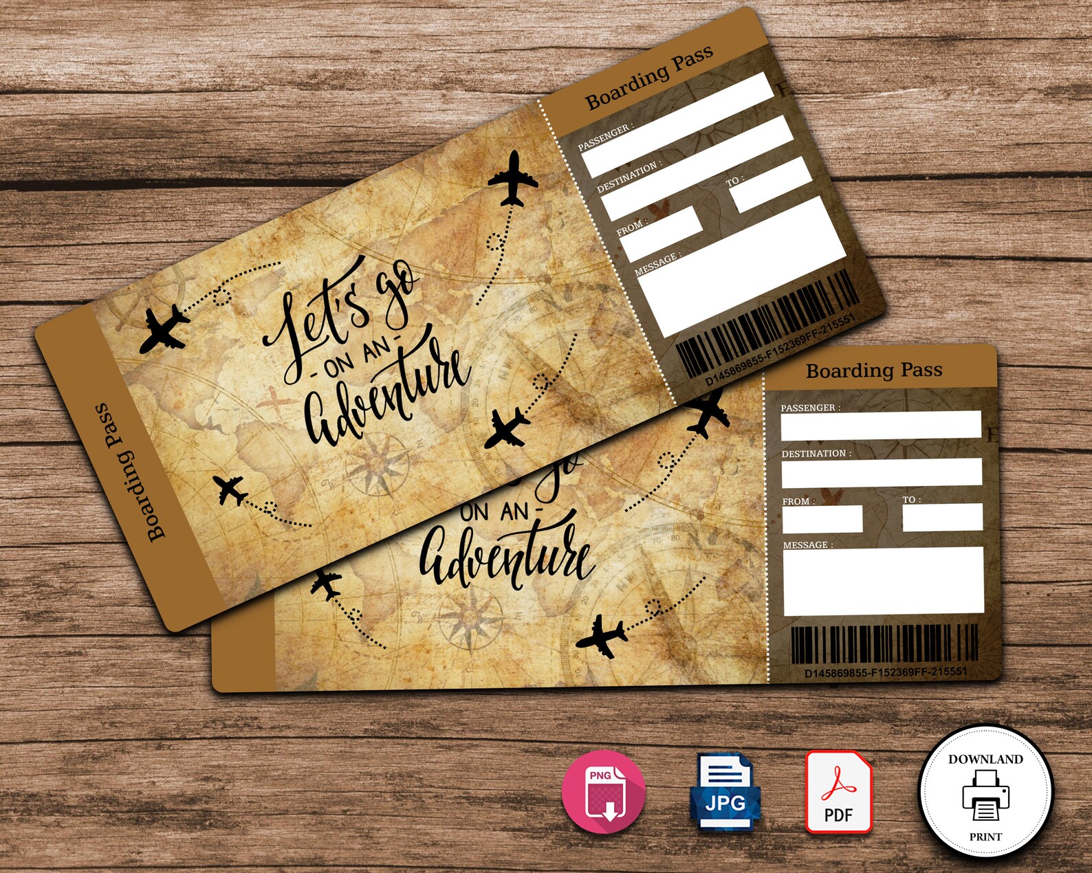 Adventure Trip Ticket Surprise Vacation Ticket Boarding - Etsy