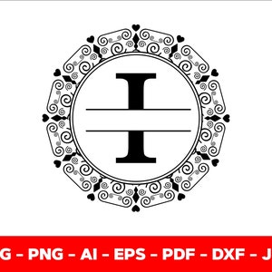 Split Monogram Svg, Split Letter Svg. Alphabet Svg Files for Cricut ...