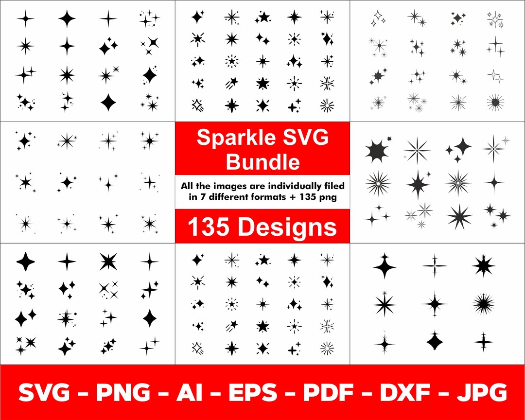SPARKLE SVG, Stars SPARKLE Svg, Sparkle Svg Cut Files for Cricut, Sparkle Cut Files, Sparkle ...